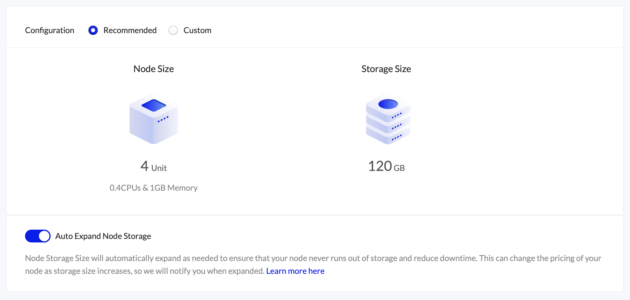 Auto Expand Node Storage